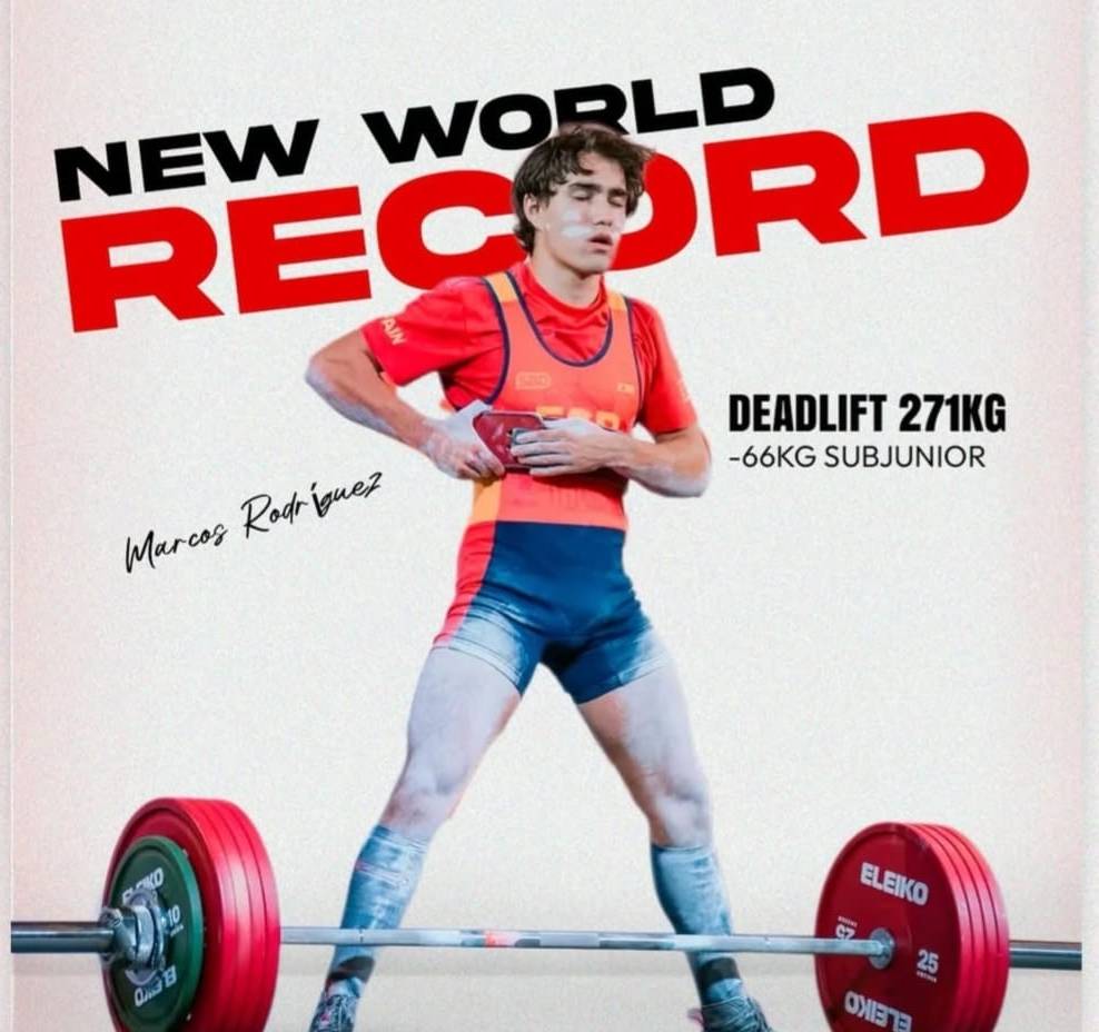 Marcos Rodríguez logra el récord del mundo de Powerlifting en Lituania ...